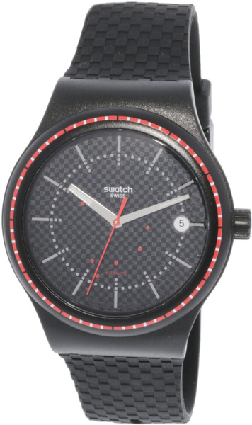 Swatch Men's Sistem Damier SUTB406 Black Silicone Quartz Dress Watch | Wish