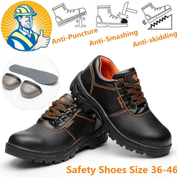 Men Steel Toe Work Safety Shoes Work shoe Hiking Shoes Worker Sneakers ...