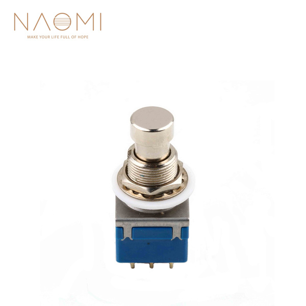 NAOMI 9 Pin 3PDT Guitar Effects Pedal Box Stomp Foot Metal Switch True ...