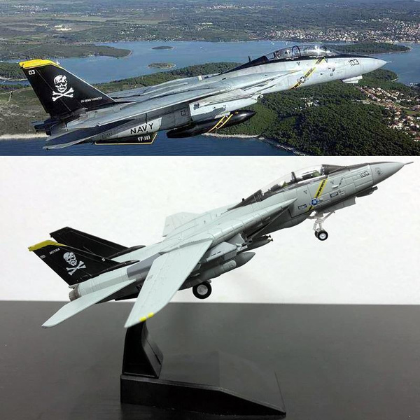 1:100 Scale Military Model Grumman F-14B Tomcat Alloy Aircraft Model ...