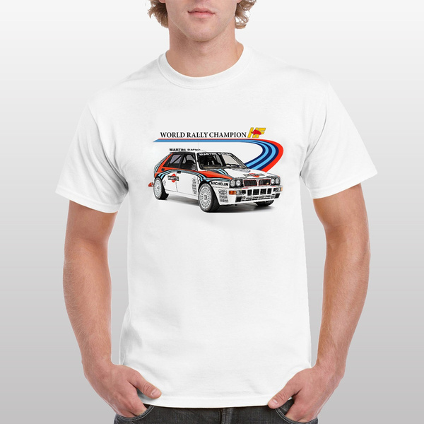 Cool T-shirt Lancia Delta Evoluzione Hf Martini Racing Montecarlo Rally ...