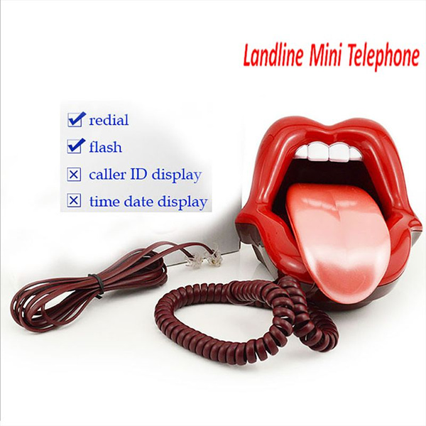 Telefone Red Lips Kiss Landline Mini Telephone Corded Phones For The ...