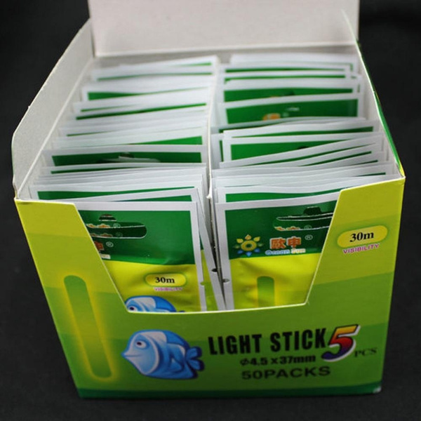 50PCSLuminous Stick Glow Stick Night Vision 15 Meters 30 Meters Fishing ...