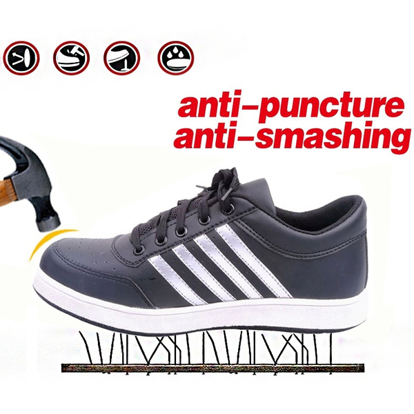 Men Work Safety Shoes Steel Toe For Anti-Smashing Anti-Puncture Durable ...
