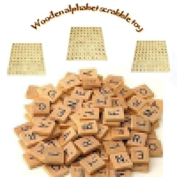 Capital Letter Lowercase Letter Wooden Alphabet Scrabble Tiles Letters ...