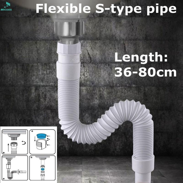 MICASA Waste Trap Push Fit CONNECTOR BEND Flexible Adjustable Elbow ...