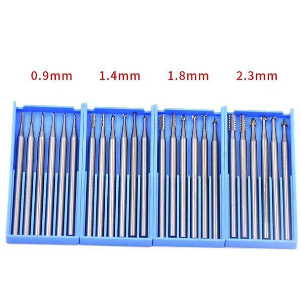 GOXAWEE 24pcs Mini Rotary Tools Steel Burs With 2.35mm Shank For ...