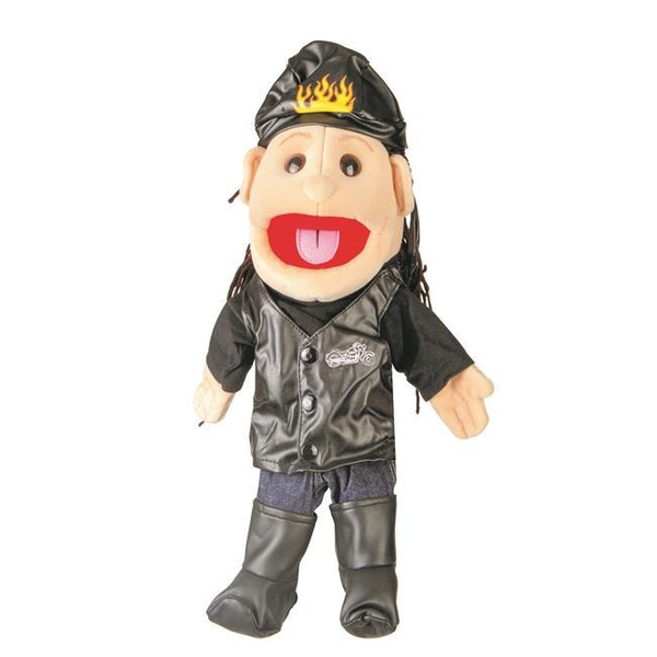 14 In. Biker In Leather Jeans - Female, Glove Puppet | Wish