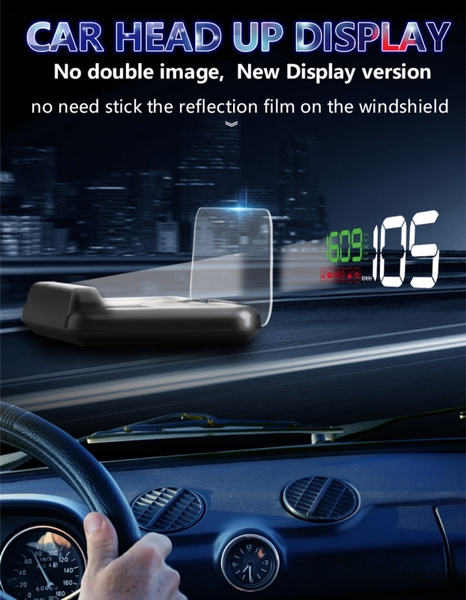 Car HUD Head Up Display Windshield Projector OBDII Speedometer Over ...