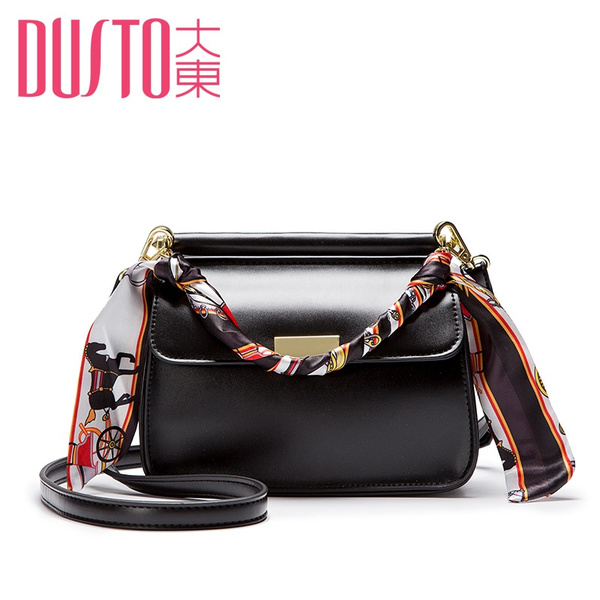 DUSTO 2018 summer new fashion trend scarf metal chain Satchel Bag ...