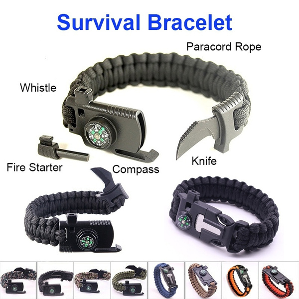 Multi-Functional Outdoor Bracelet Umbrella Rope Survival Wristband ...