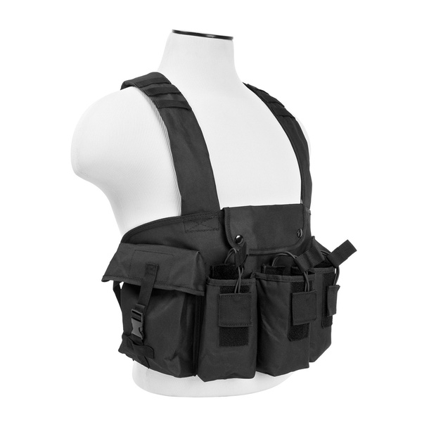Black Tactical Chest Rig w/3 Double Magazine Pouches | Wish