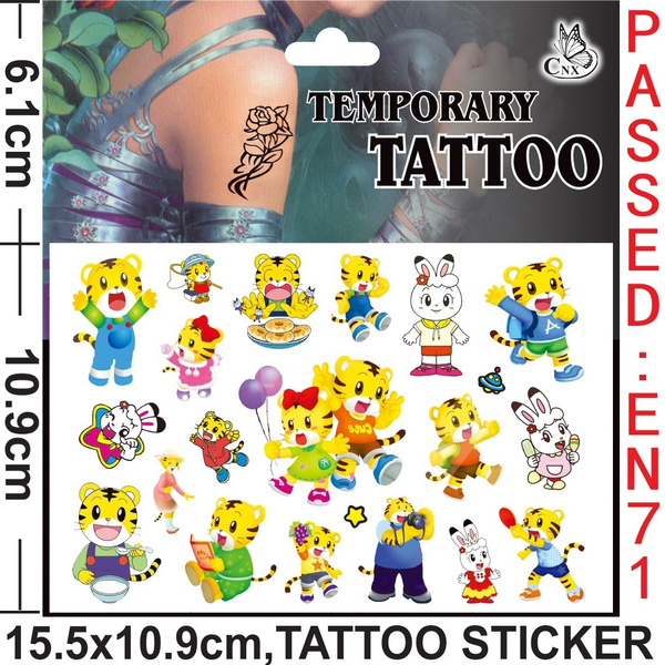 Lovely Tiger Baby Temporary Tattoo Stickers Cartoon Body Art Fake Tatoo ... Lovely Tiger Baby Temporary Tattoo Stickers Cartoon Body Art Fake Tatoo ...