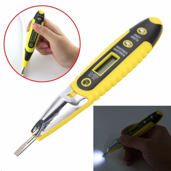 AC DC 12V-220V LCD Digital Voltage Detector Test Tester Pen Electric ...