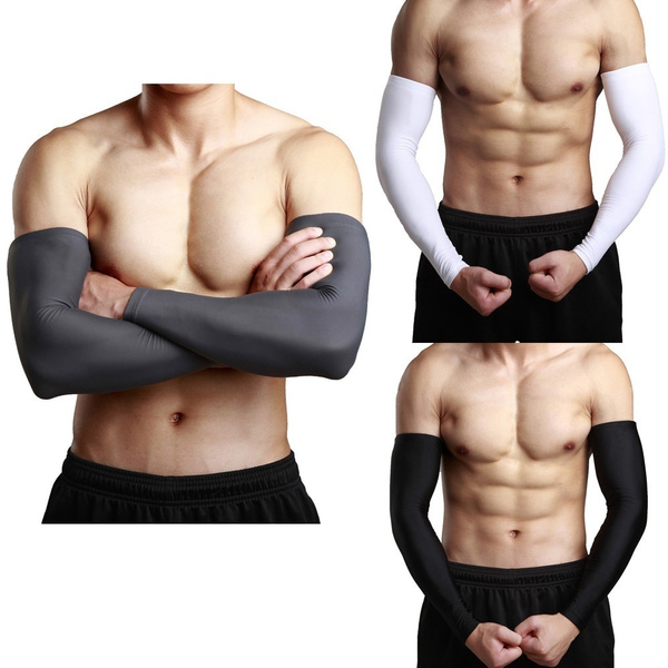Sun Protection Arm Cooling Sleeve Warmers Cuffs UV Protection Mens ...