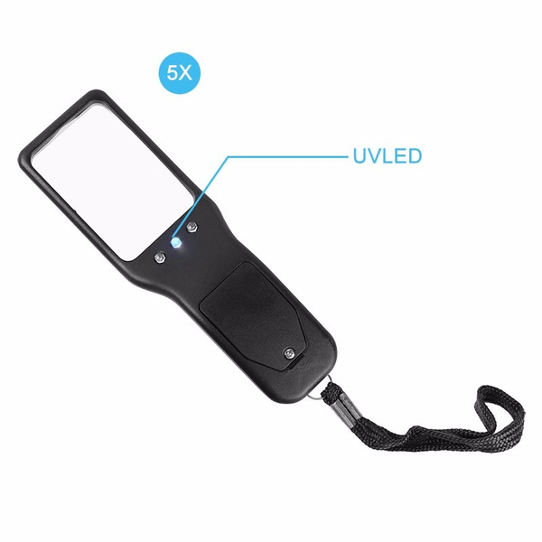 BW-017 Compact 5X LED Magnifier Super-clear Non-dizzy Non-blurred ...