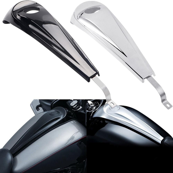Motorcycle Low-Profile Smooth Tank Dash Oil Fuel Gas Console Cover Kit ...