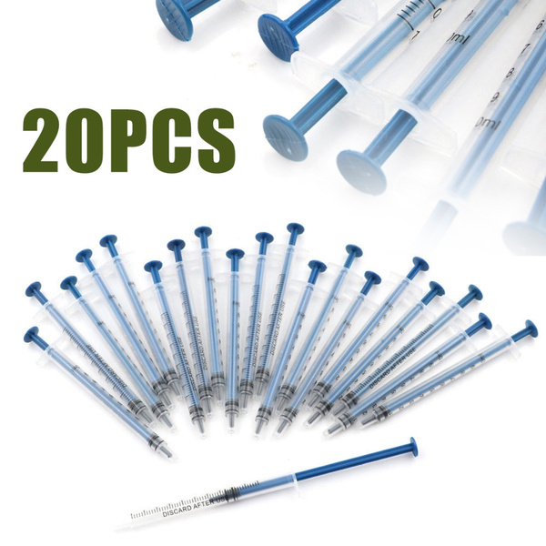 New 20pcs 1ml Plastic Disposable Injector Syringe For Refilling ...