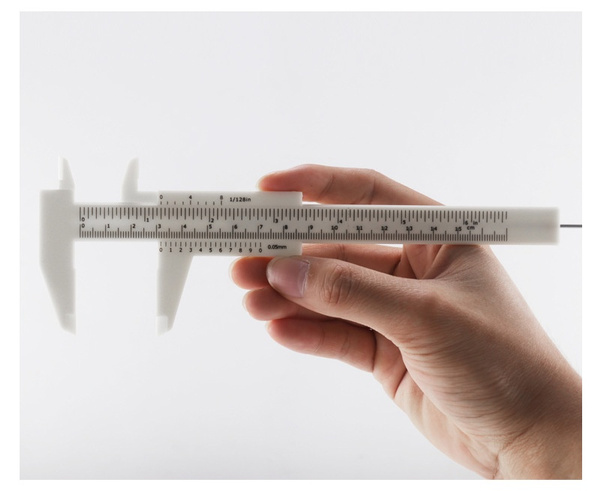 0-150MM plastic vernier caliper micrometer measurement sliding eyebrow ...