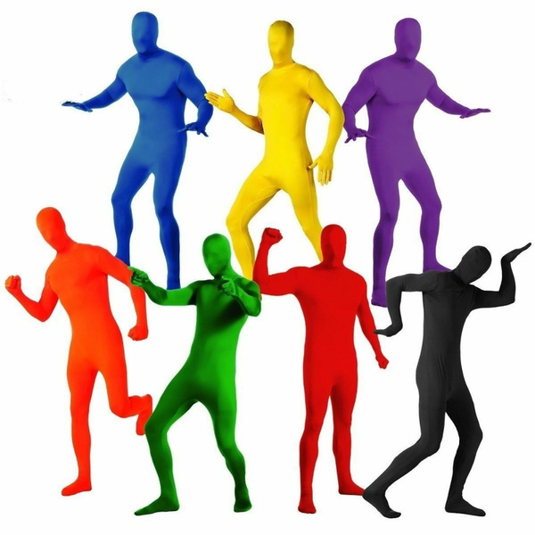 Mens Flesh Zentai Suit Bodysuit Spandex Full Body Suit Nude Skin Tight ...