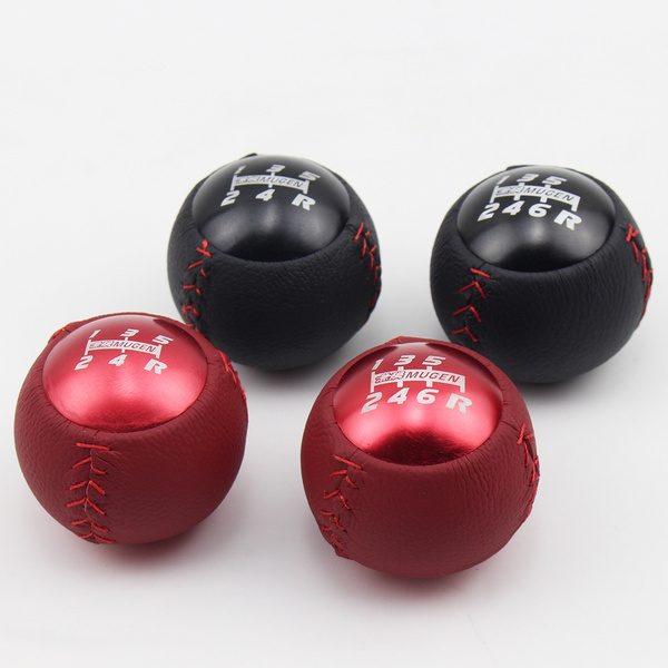 mugen black/red 5/6 Speed M10X1.5 Mugen Gear Shift Knob leather For ...