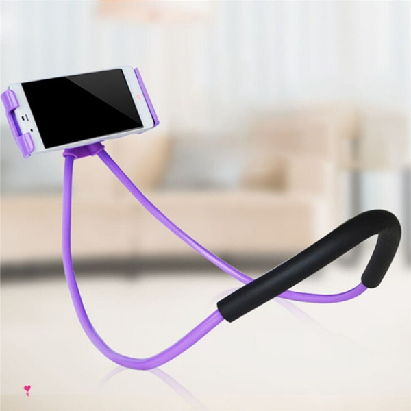 Creative Selfie Holder 360 Rotation Neck Hanging Phone Stand Mobile ...