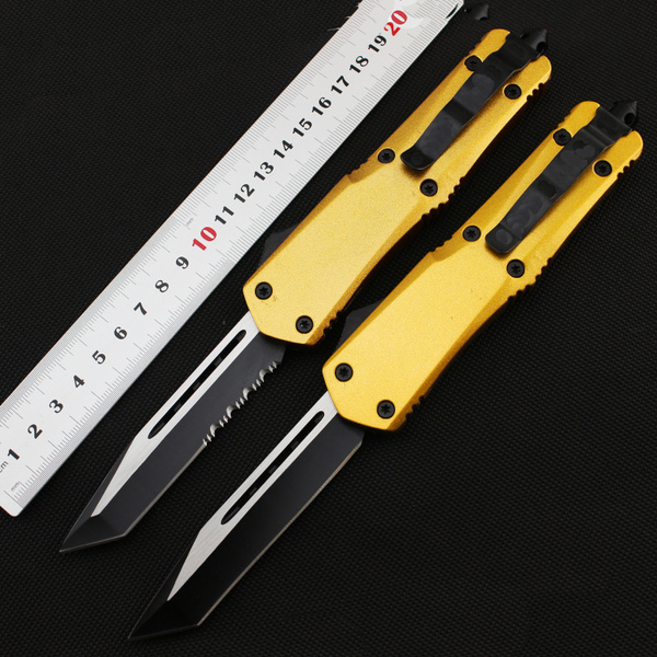 OTF spring assisted Pocket Automatic knife Combat troodon Hunting ...