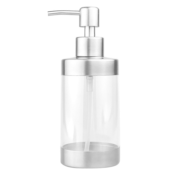 Stainless Steel Press Soap Dispenser Liquid Hand Washing Shampoo Pump ...