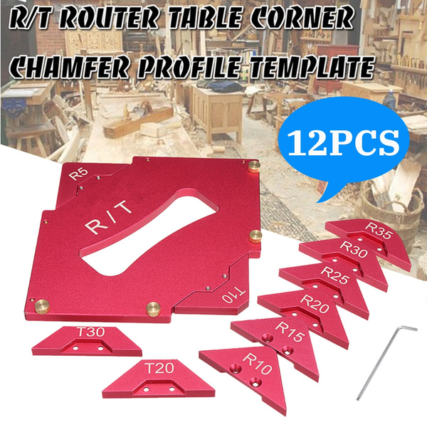 Router Table Corner Jig Radius Chamfer Profile Template Woodworking ...