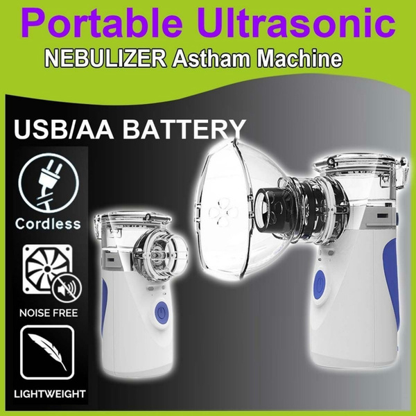 No Noise Portable Operated Replaceable Battery Ultrasonic Nebulizer for ...