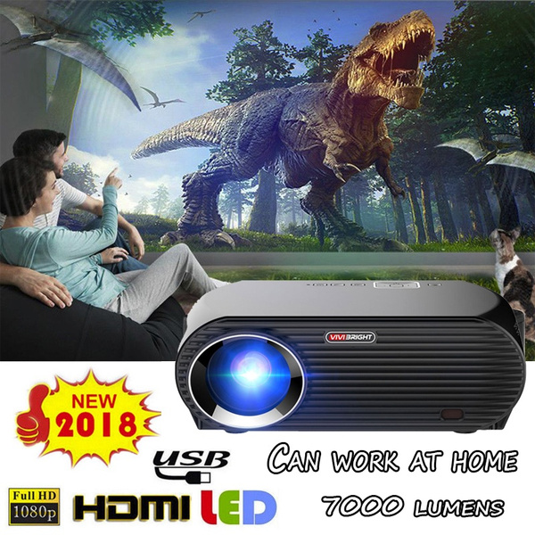2018 New 4K GP100UP 7000lms LCD Theater Projector Android 6.01 Wifi ...