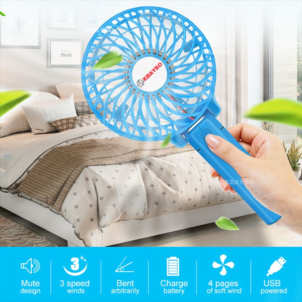 Foldable Hand Fans Battery Operated Rechargeable Handheld Mini Fan ...