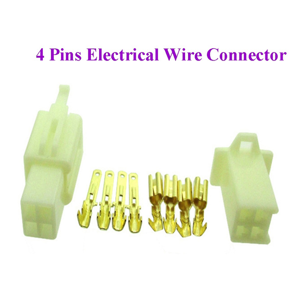 FishMotor 4 Pins Electrical Wire Connector Terminal Harness Plug Socket ...