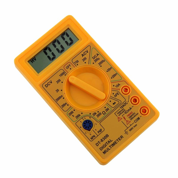 Digital Multimeter LCD Display Electric Voltmeter Ammeter Ohm Tester AC ...