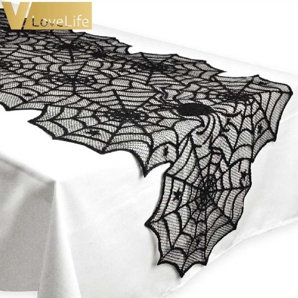 Halloween Table Decoration Spider Web Table Runner Party DIY Decoration ...