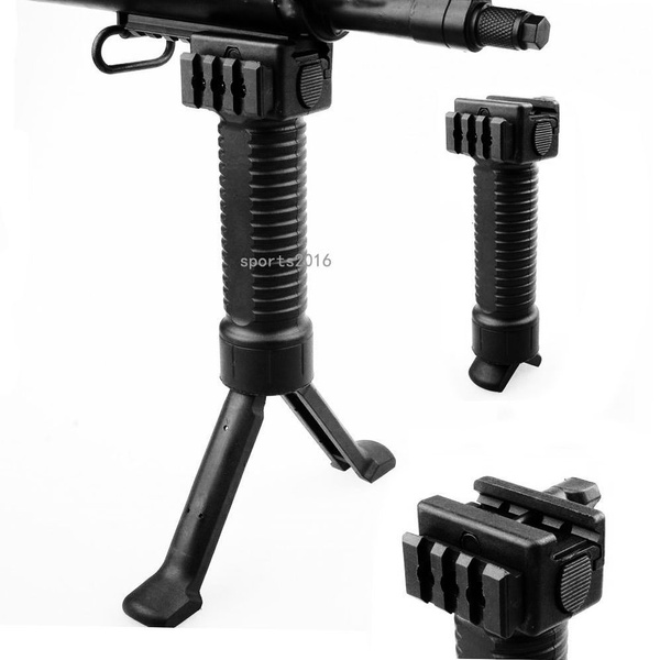 Tactical Rifle Bipod Hand Fore Grip Vertical Foregrip Picatinny Weaver ...
