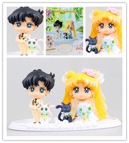 Sailor Moon Action Figures Happy Wedding Ver. Chiba Mamoru & Sailor ...