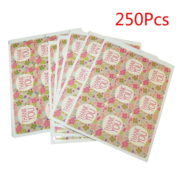 THANK YOU Stickers Gift Tag Gift Seal Sticker Gift Wrap Packaging Label ...