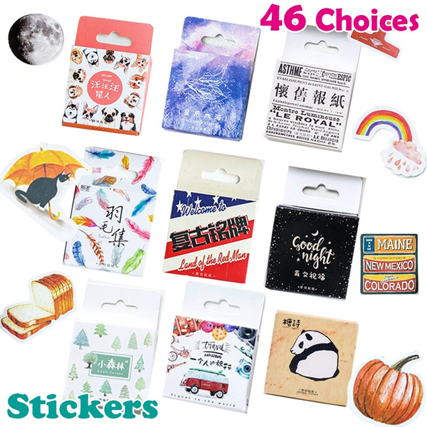 46 Patterns Diary Stickers Scrapbooking Decoration Lifelog Memory Thank ...