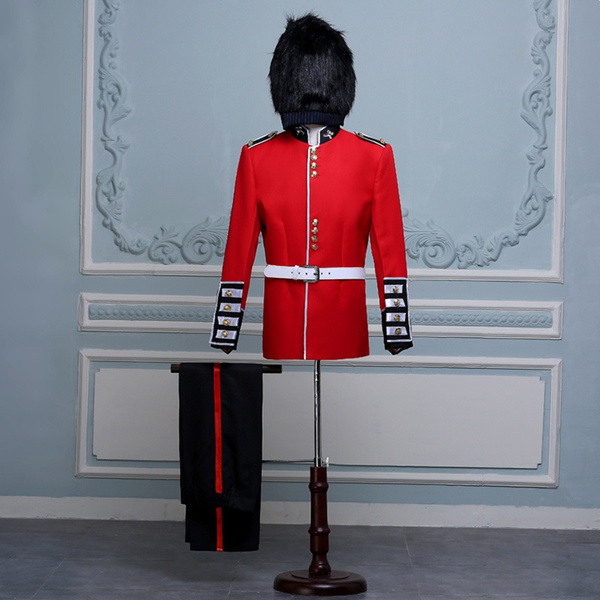 British Uniform Royal Guard Soldier Costume Mens Fancy Dress Grenadier ...