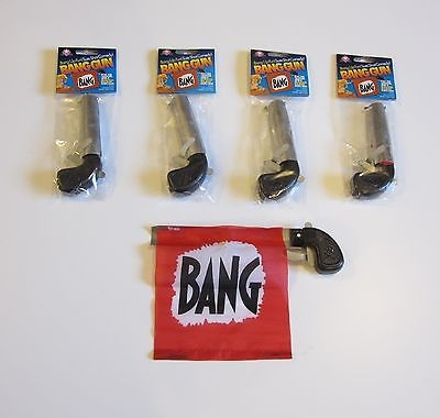 4 New Bang Gun Pistols With Flag Comedy Prop Guns Gag Gift Magic Trick ...