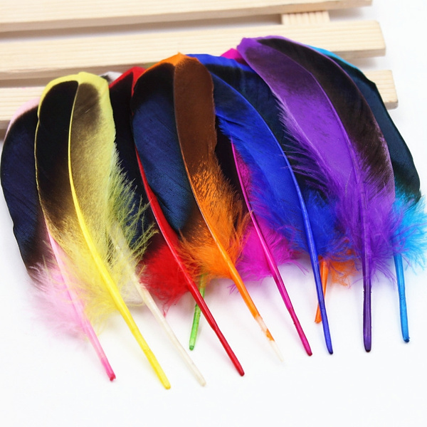 20PCS 10-15cm / 4-6 Inch Multicolor Duck goose feather for Crafts ...