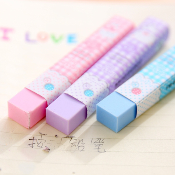 Creative Love Cards Cartoon Flower Eraser Eraser Cloth Velvet Dolls ...