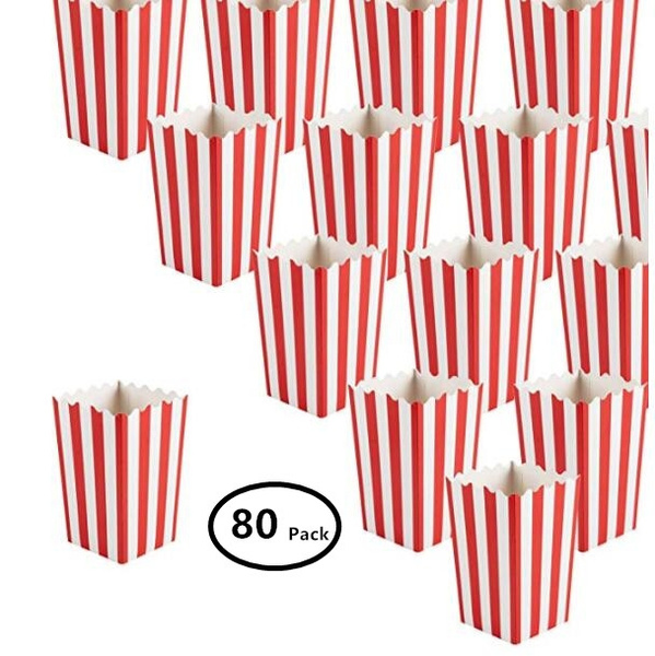 Set of 80 Popcorn Favor Boxes - Carnival Parties Mini Paper Popcorn ...