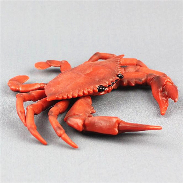 Lifelike Plastic Large Red Crab Realistic Sea Animal Model Figure Toy ...