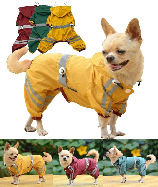 New Puppy Dog raincoat waterproof jacket reflective safety dog clothes ...