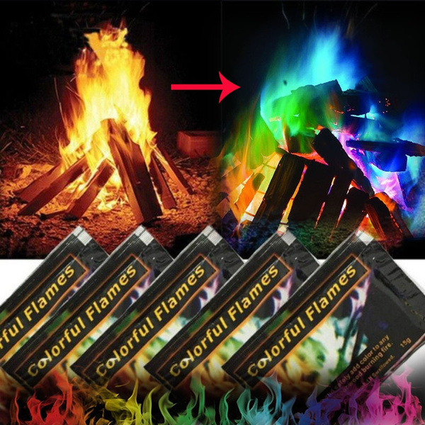15g Mystical Fire Magic Tricks Coloured Flames Bonfire Sachets ...