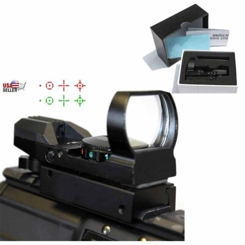 Red Dot Sight Reflex Green Holographic Scope Tactical Rifle Mount 20mm ...