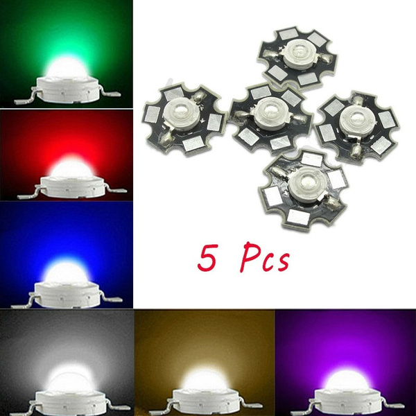 5Pcs 3W High Power Led Lamp Beads Small LED Bulb Diodes Lamp Beads ...