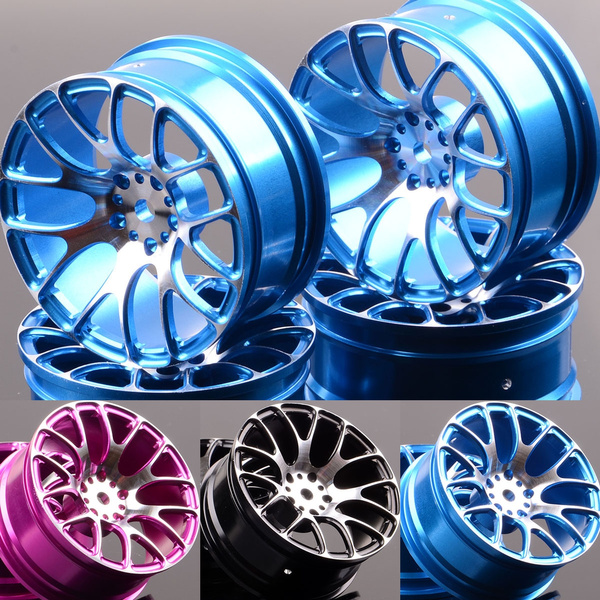 4pcs Aluminum 7Y Wheel Rims 1055 For 1:10 RC On-Road Drift Sakura HPI ...